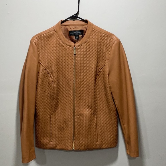 Colleen Lopez | Jackets & Coats | Calvin Klein Tan Quilted Leather ...